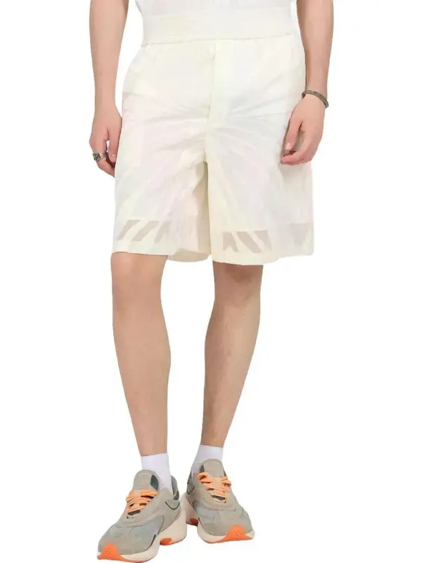 Roberto Cavalli Leaf-patterned Knee-length Shorts - Neutrals