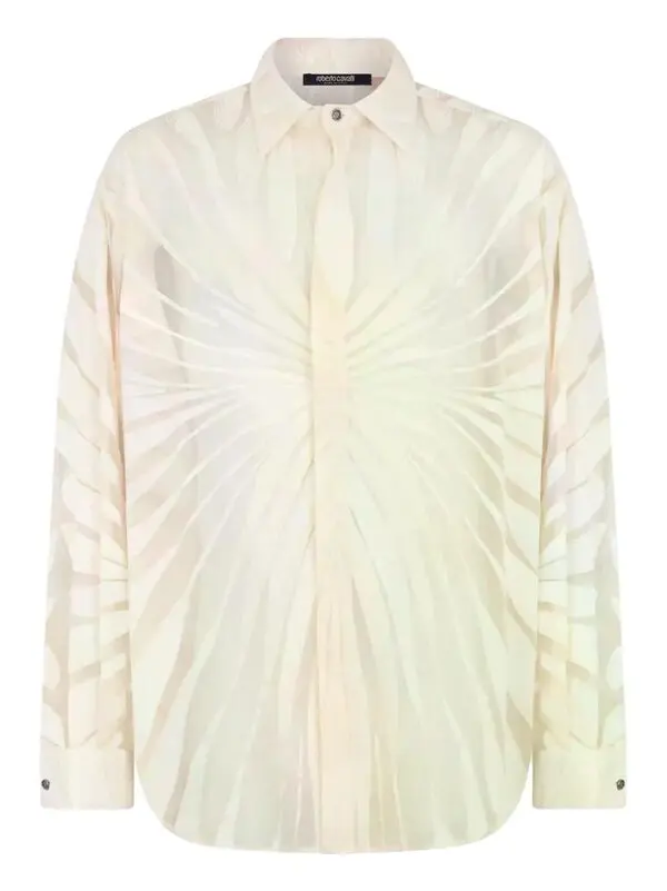 Roberto Cavalli Ray Devoré Print Shirt - Neutrals