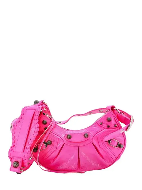 Balenciaga Le Cagole Shoulder Bag With Giant Studs - Pink