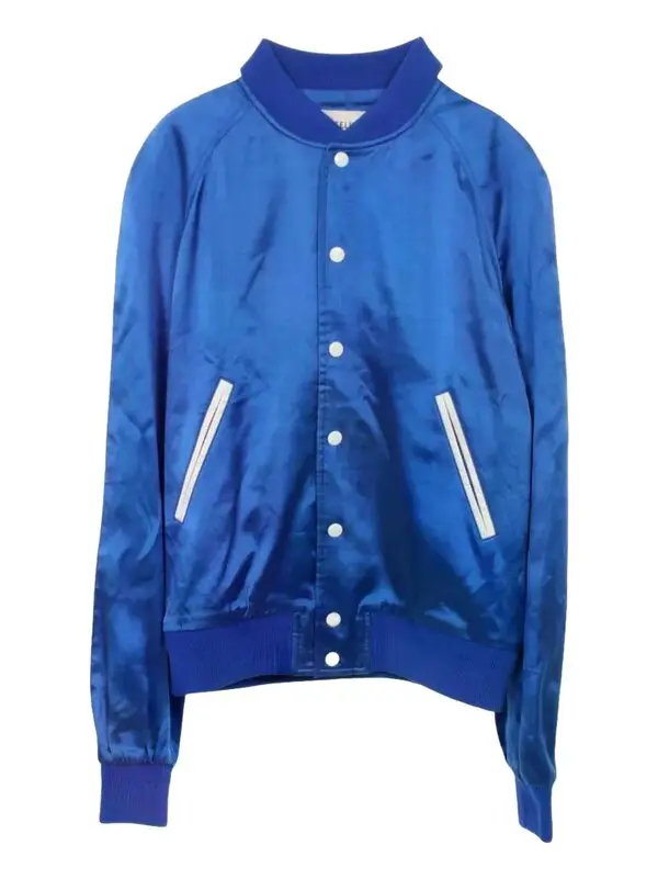 Celine Teddy Logo-print Bomber Jacket - Blue