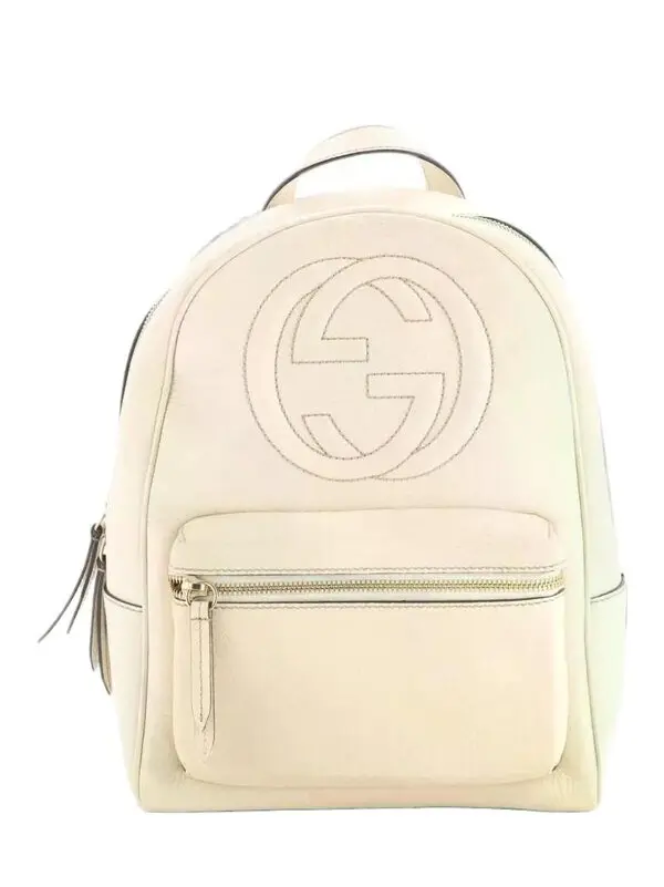 Gucci Soho Chain Leather Backpack - Neutrals