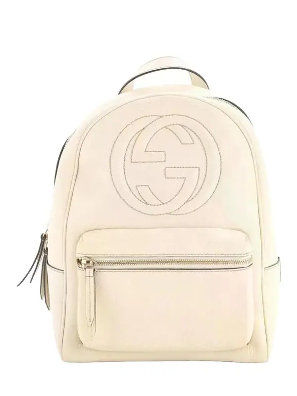 Gucci Soho Chain Leather Backpack - Neutrals
