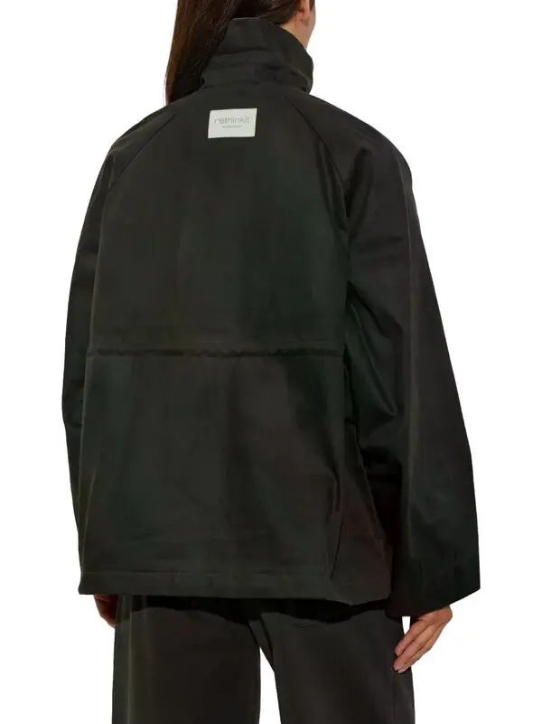 RETHINKIT STUDIOS Cotton Corduroy Collar Insulated Jacket - Black