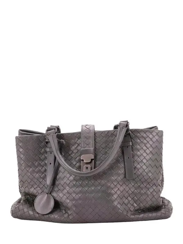 Bottega Veneta Roma Bag Intrecciato Nappa Medium Tote Bag - Metallic