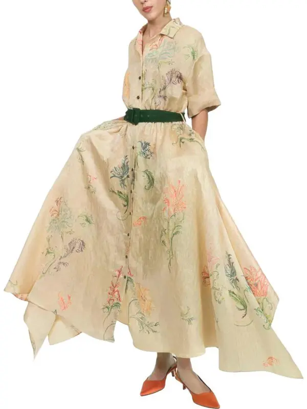Rosie Assoulin Waiting For Godet Maxi Dress - Neutrals