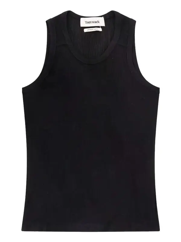 TONYWACK Ribbed Sleeveless Tank Top - Black