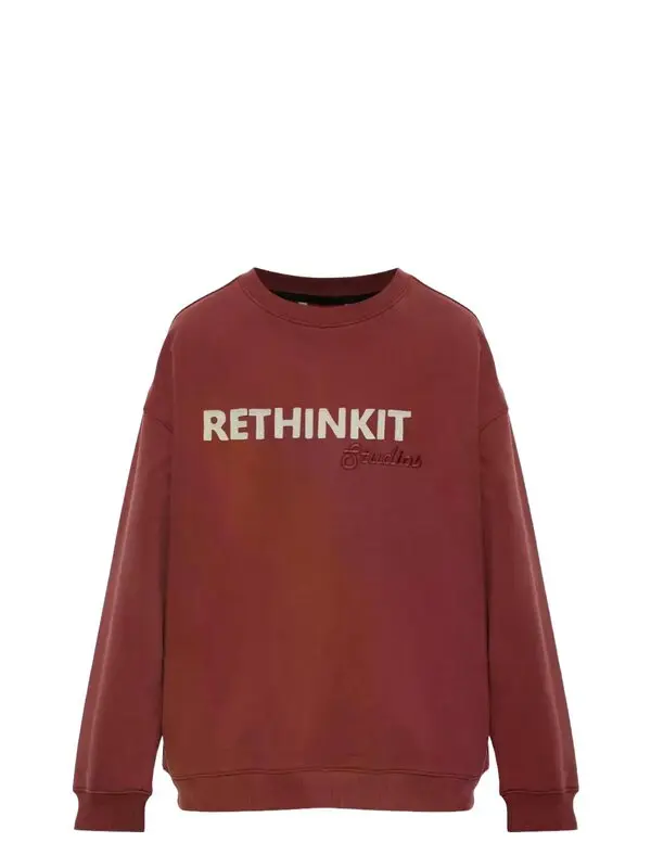 RETHINKIT STUDIOS Logo Embroidered Sweatshirt - Red