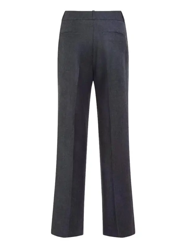 Peserico Wool Pressed Crease Trousers - Grey