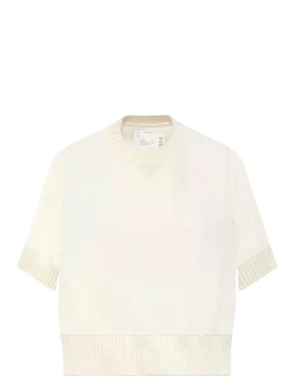 Sacai Hybrid Panelled Sweater - Neutrals