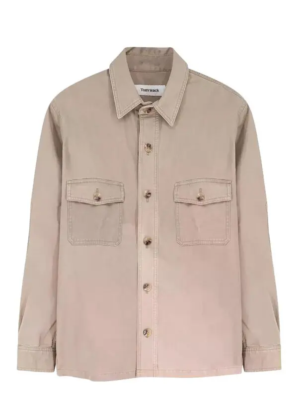 TONYWACK Flap-pocket Oversized Shirt Jacket - Neutrals