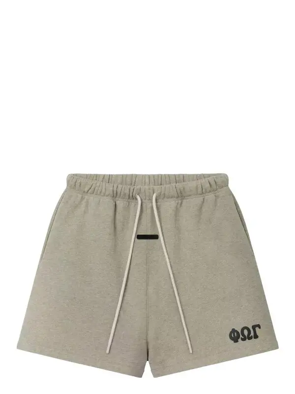 Fear Of God Logo-print Drawstring Shorts - Grey