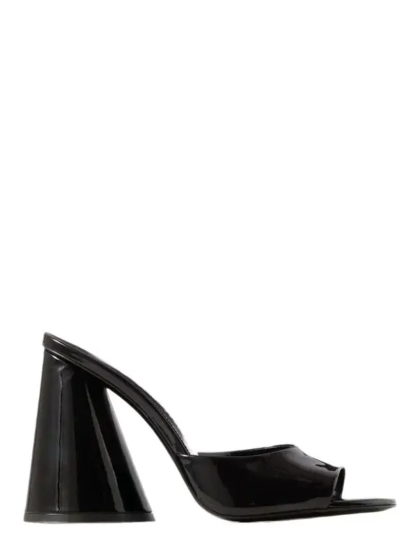 Attico Luz Patent-leather Sandals - Black