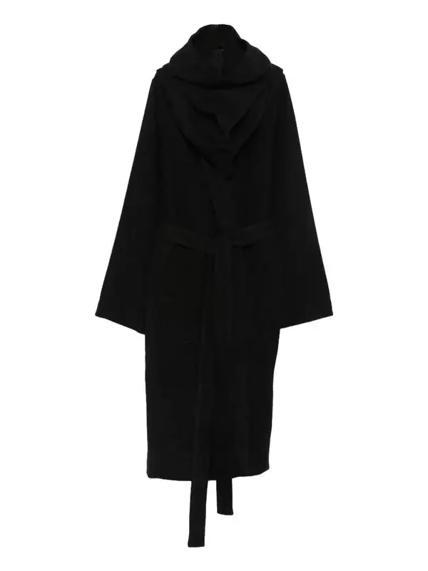 Rick Owens Belted Oversized Coat - Black
