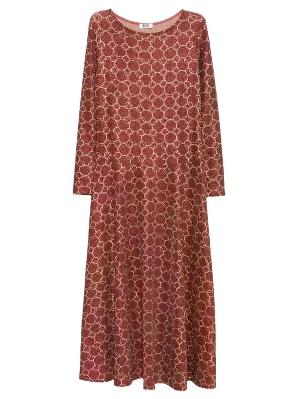 SIYU Long-sleeve Midi Dress - Red