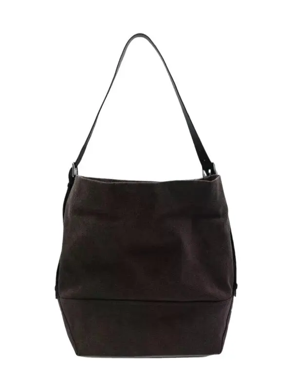 LEMAIRE Dark Cotton Belted Tote - Brown