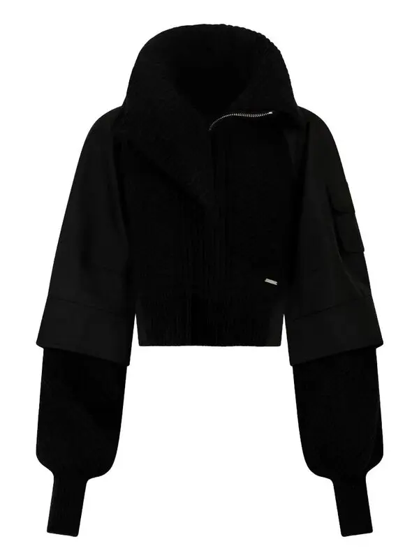 Dsquared2 Ribbed-knit Cropped Sweater - Black