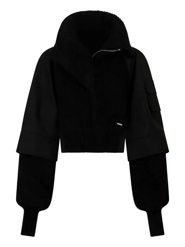 Dsquared2 Ribbed-knit Cropped Sweater - Black