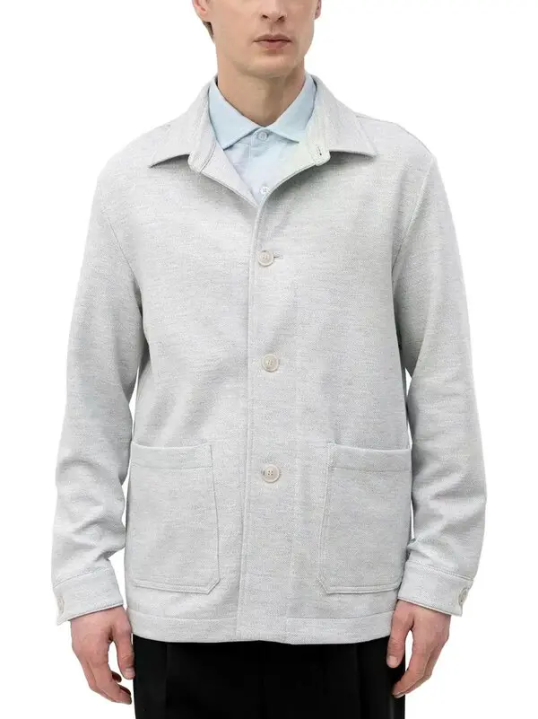 BOSS Button-up Patch-pocket Shirt - Grey