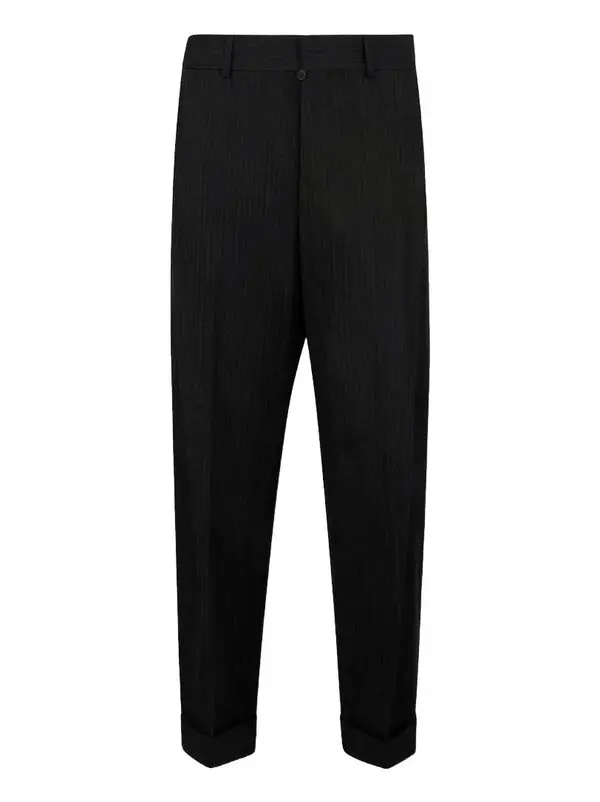 Dsquared2 Pinstriped Pleated Trousers - Black