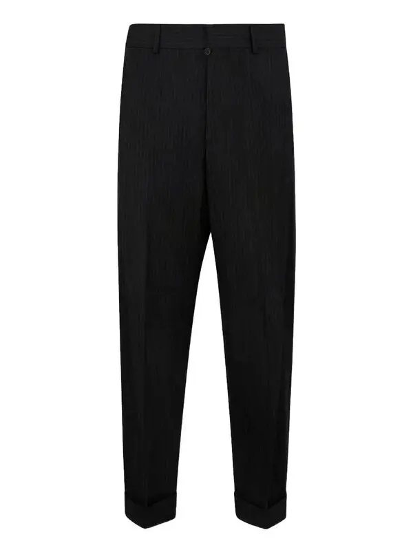 Dsquared2 Pinstriped Pleated Trousers - Black