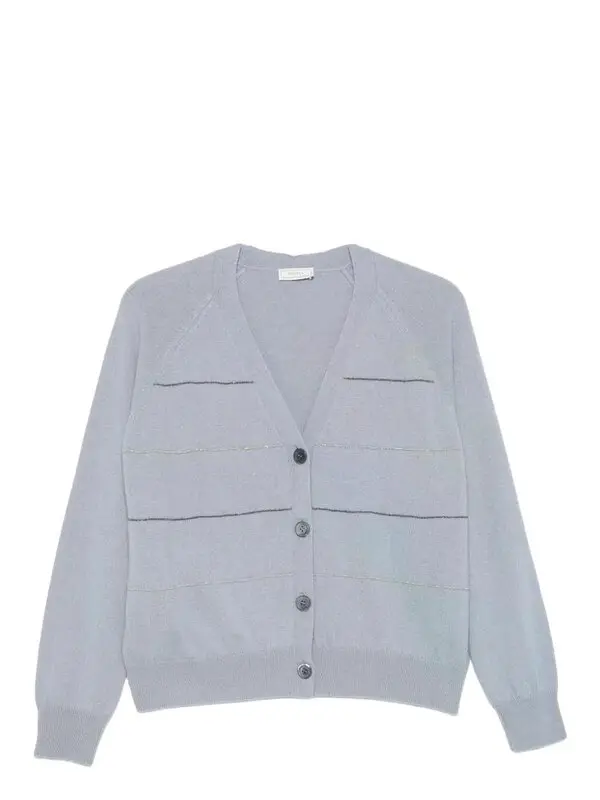 Peserico V-neck Cardigan - Blue