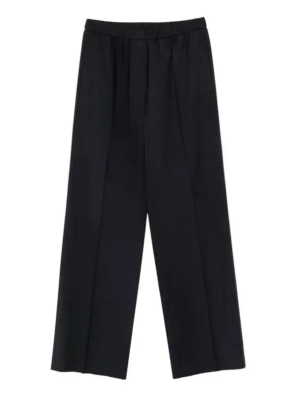 Peserico Elasticated Waistband Pressed-crease Trousers - Blue