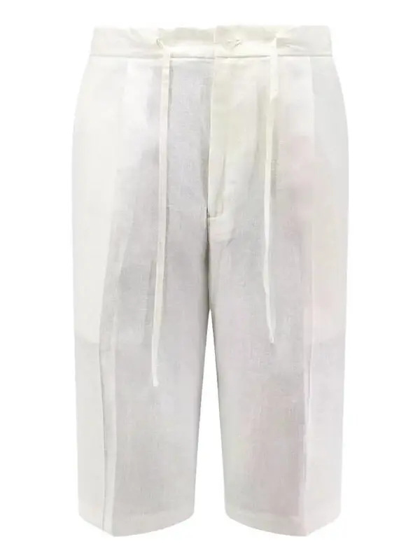 HEVO Drawstring-waist Pleated Shorts - Neutrals