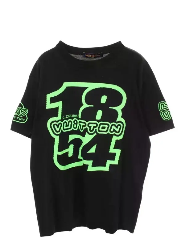 LOUIS VUITTON 2010s Graphic-knit T-shirt - Black