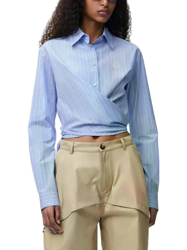 Loewe Striped Tie-waist Shirt - Blue