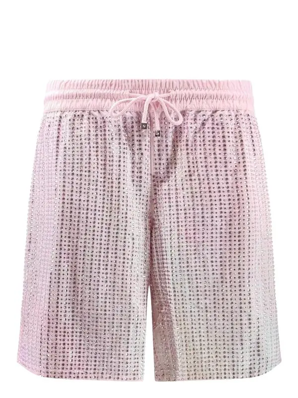 VENUJA Crystal-embellished Drawstring Shorts - Pink