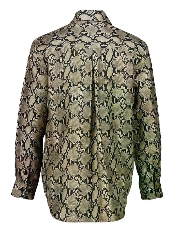 PAULA Snakeskin Printed Twill Shirt - Neutrals