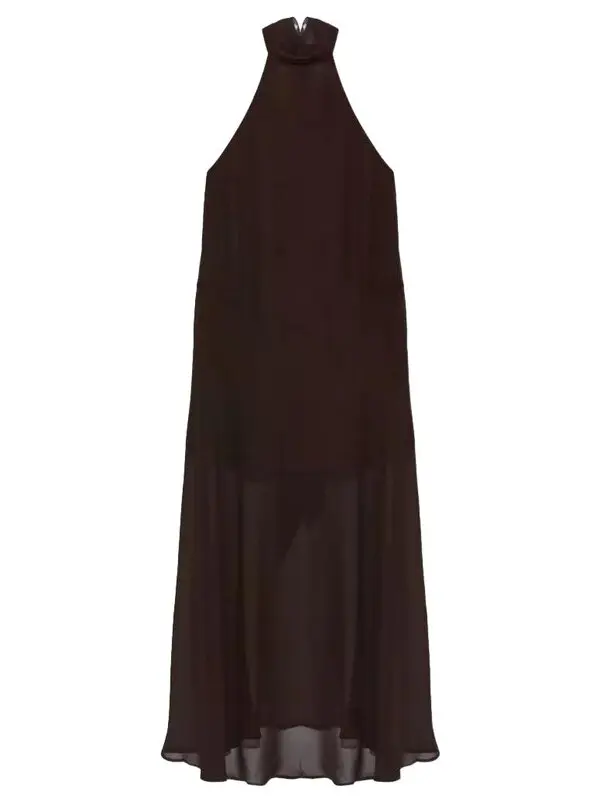 GESTUZ Halterneck Maxi Dress - Brown