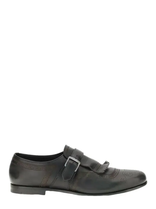 Church's Shanghai Buckle Loafers With Brogue Detailing - Black