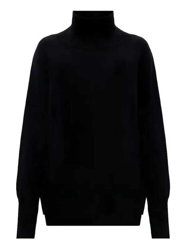 LISA YANG Cashmere Roll Neck Sweater - Black