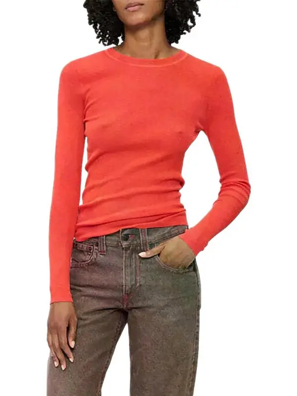 6397 Heirloom Ribbed Knit T-shirt - Blue