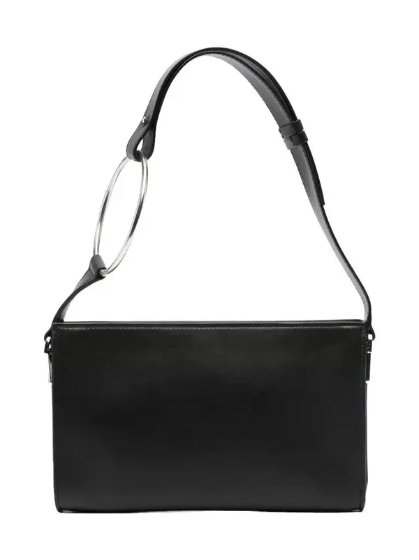 DONDUP Ring Handle Leather Tote Bag - Black