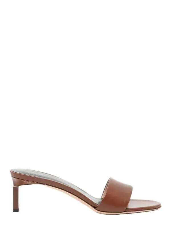 TOM FORD Leather Slip-on Sandals With Kitten Heel - Brown