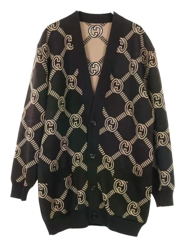 Gucci 2000 Interlocking G Reversible Cardigan - Black