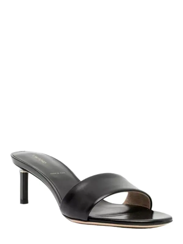 TOM FORD Leather Mules - Black