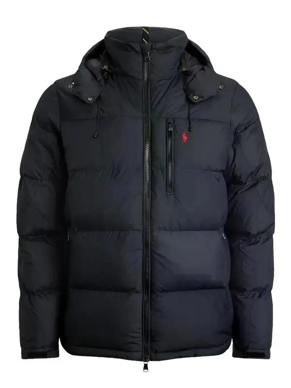 Polo Ralph Lauren Hooded Zip-up Down Jacket - Black