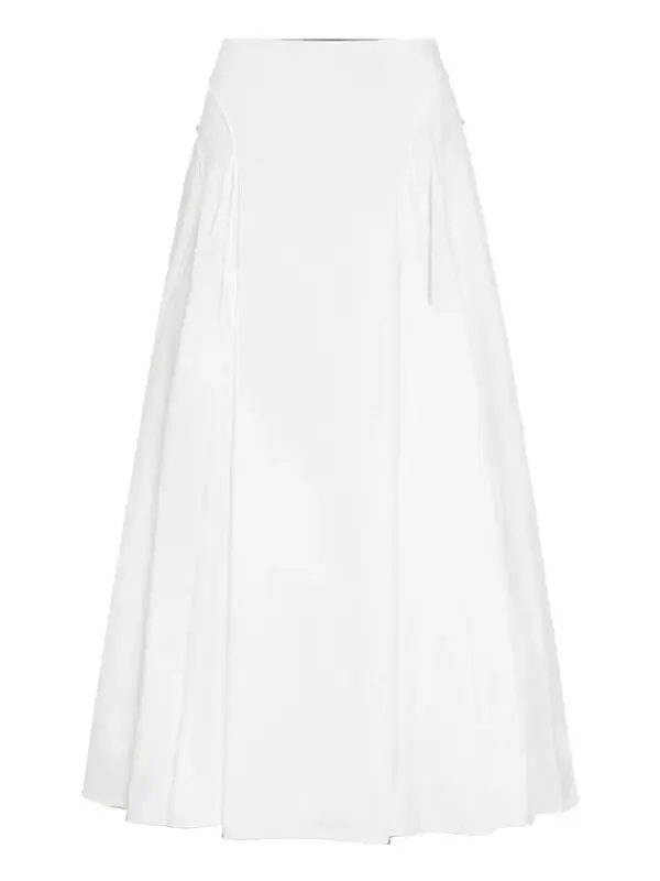 Another Tomorrow A-line Maxi Skirt - White