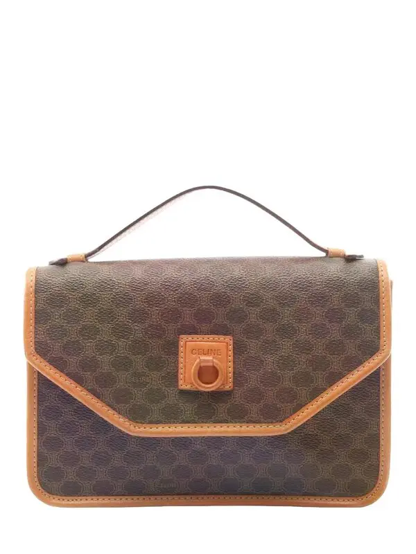 Celine 20th Century Macadam Coated Canvas Handbag - Brown