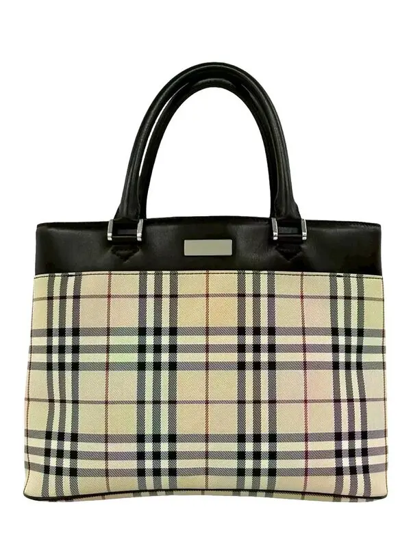 Burberry 1990-2000 House Check Canvas Handbag - Neutrals