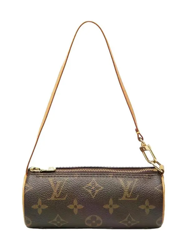 LOUIS VUITTON Monogram Papillon Pochette Handbag - Brown