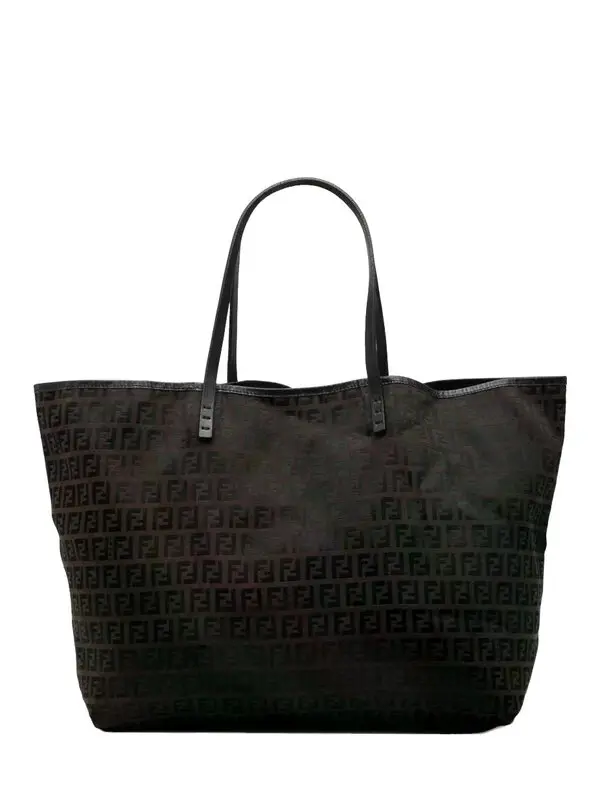 Fendi 2000-2010 Medium Zucchino Canvas Roll Tote Bag - Brown