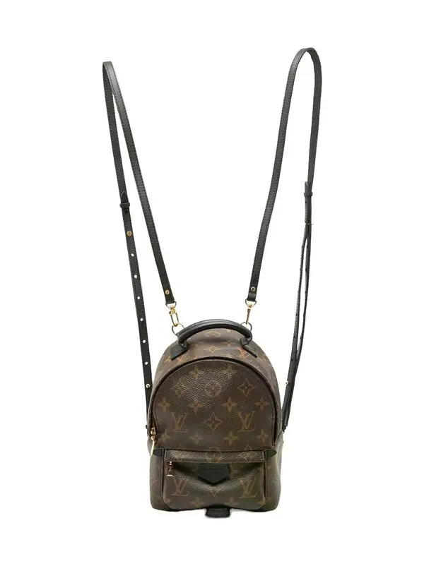 LOUIS VUITTON 2019 Monogram Mini Palm Springs Backpack - Brown