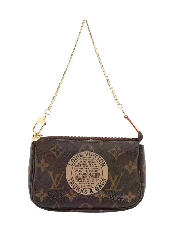 LOUIS VUITTON 2007 Monogram Trunks And Bags Mini Pochette Accessoires Handbag - Brown