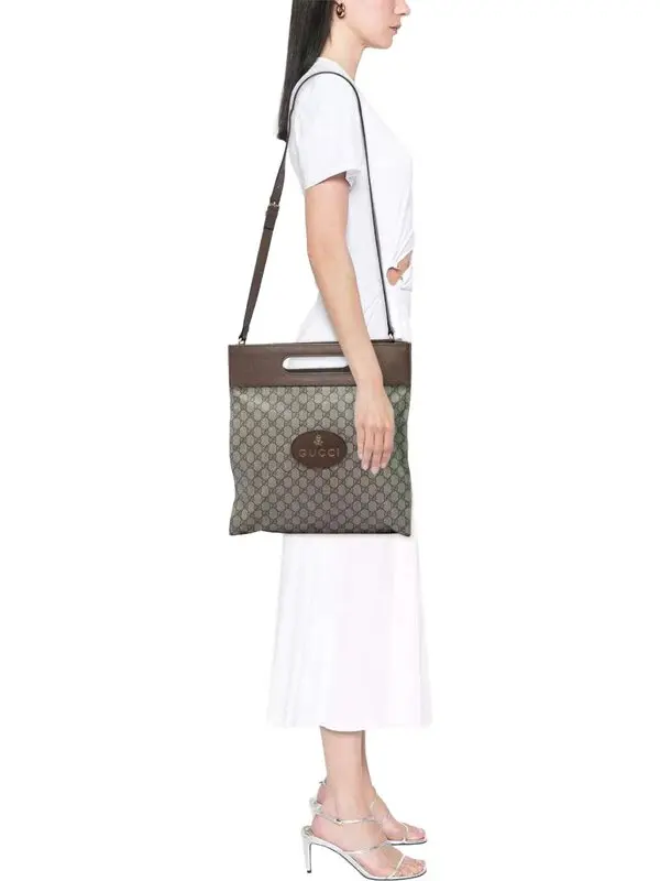 Gucci Gg Supreme Neo Vintage Soft Tote Satchel - Neutrals