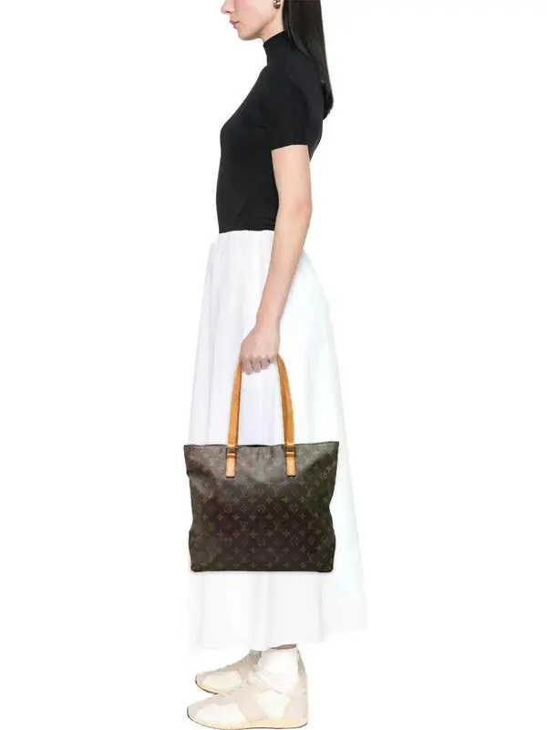 LOUIS VUITTON Monogram Canvas Cabas Mezzo Tote Bag - Brown