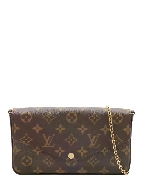 LOUIS VUITTON 2020 Monogram Pochette Felicie Crossbody Bag - Brown